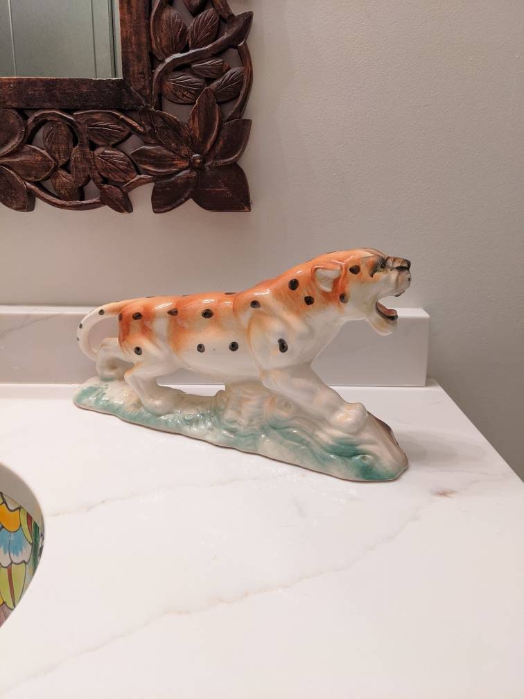 Ceramic Tiger Zoo Animals Authentic Tiger Safari Decor Tiger | Etsy
