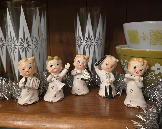 Lot of 5 Japan Musical Angels Collectible Angels in Band Choir Angels ...