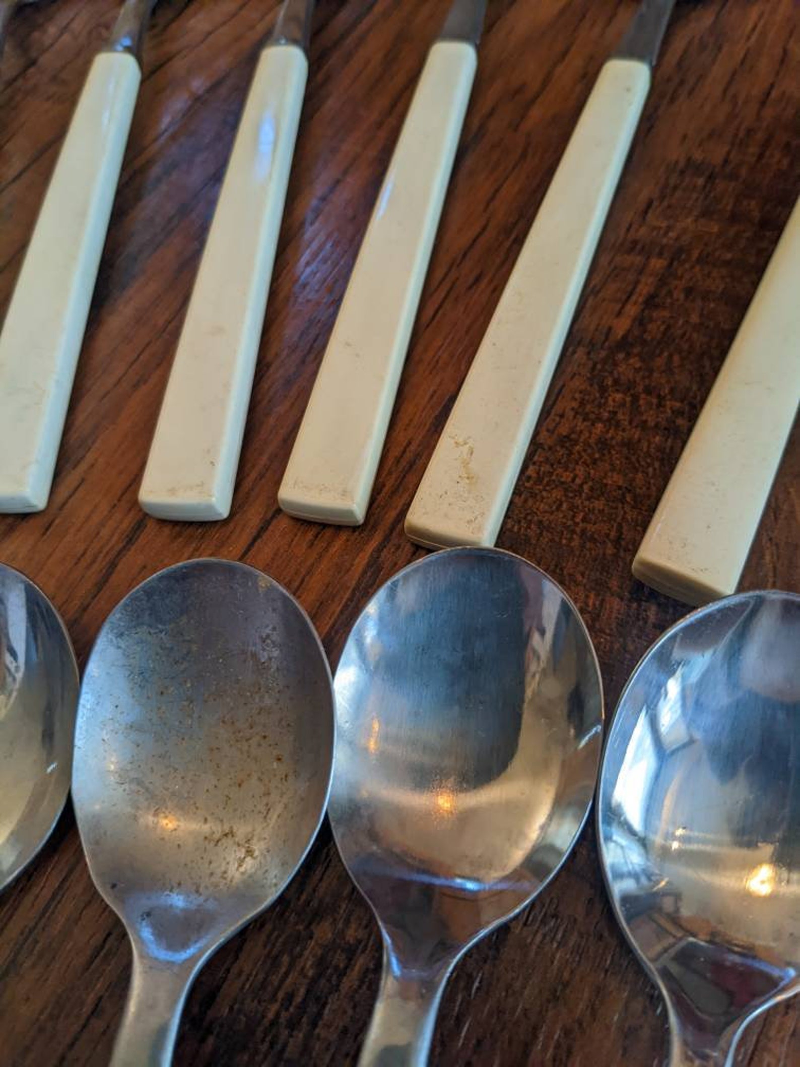 Anacapa Plastic Handled Flatware Cream Colored Silverware - Etsy