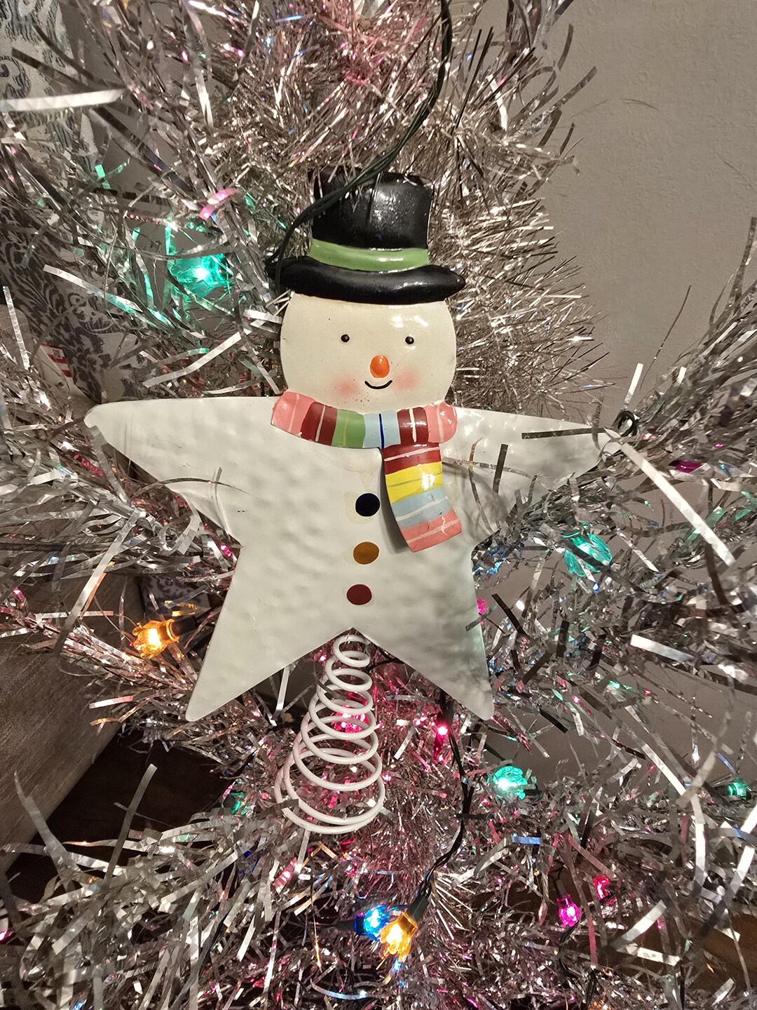 Snowman Tree Star Snowman Tree Topper Holiday Decor Snowman Christmas ...
