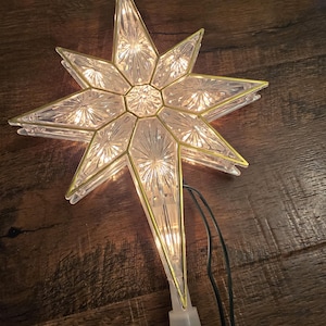 Clear Atomic Tree Star Mid-century Modern Tree Star Plastic Christmas ...