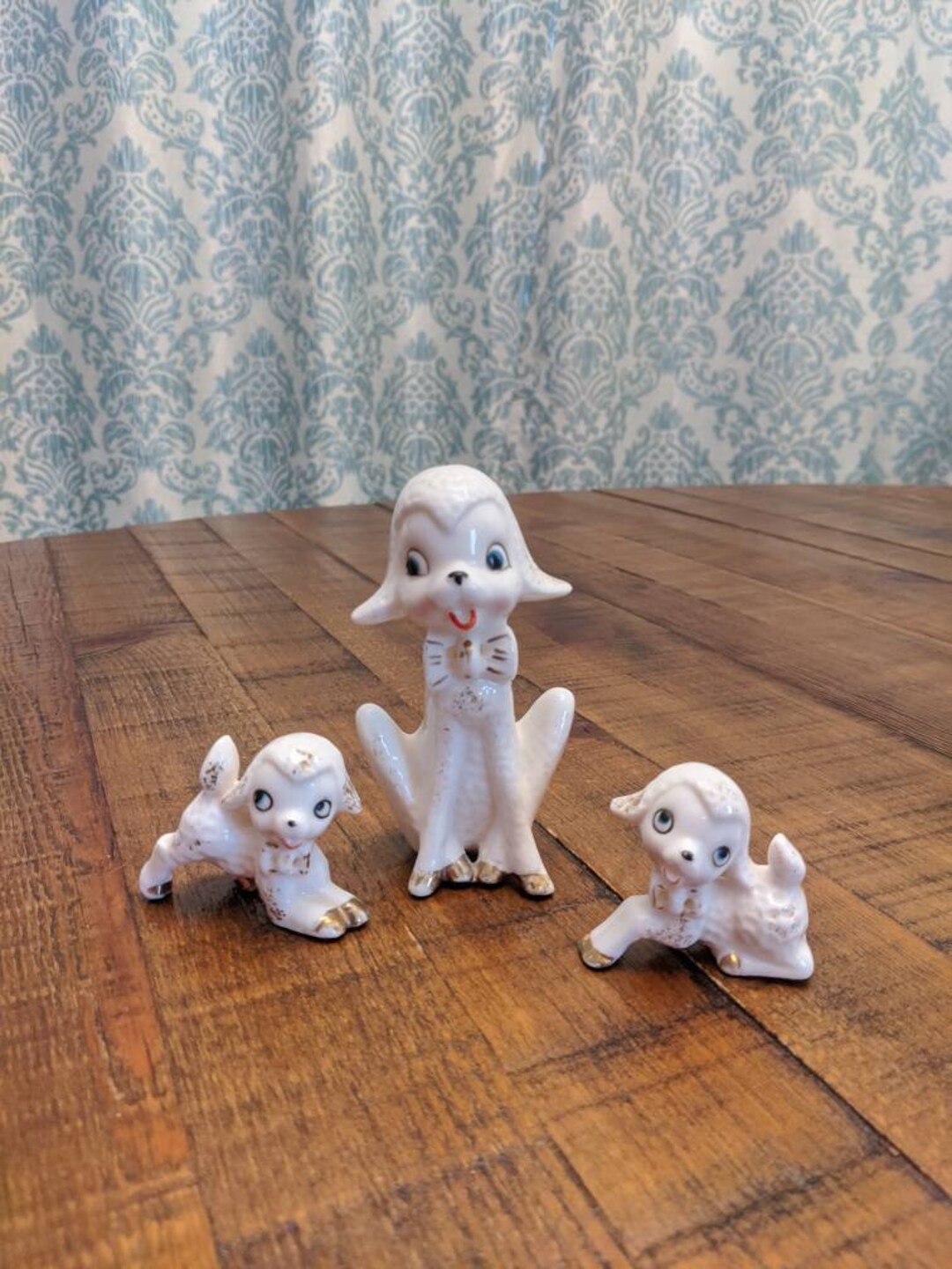 Chain Lambs Ceramic Lambs Bowtie Animals Kitschy Animals ...