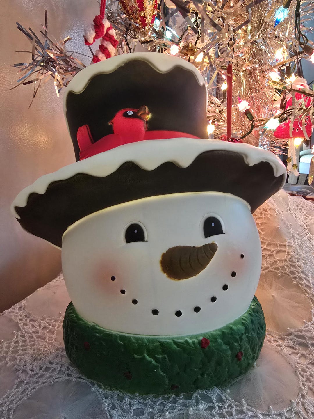 Snowman Tree Topper Light up Tree Topper - Etsy