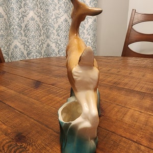 Vintage Mid Century Modern Doe Deer Ceramic Pottery Planter Figurine ...