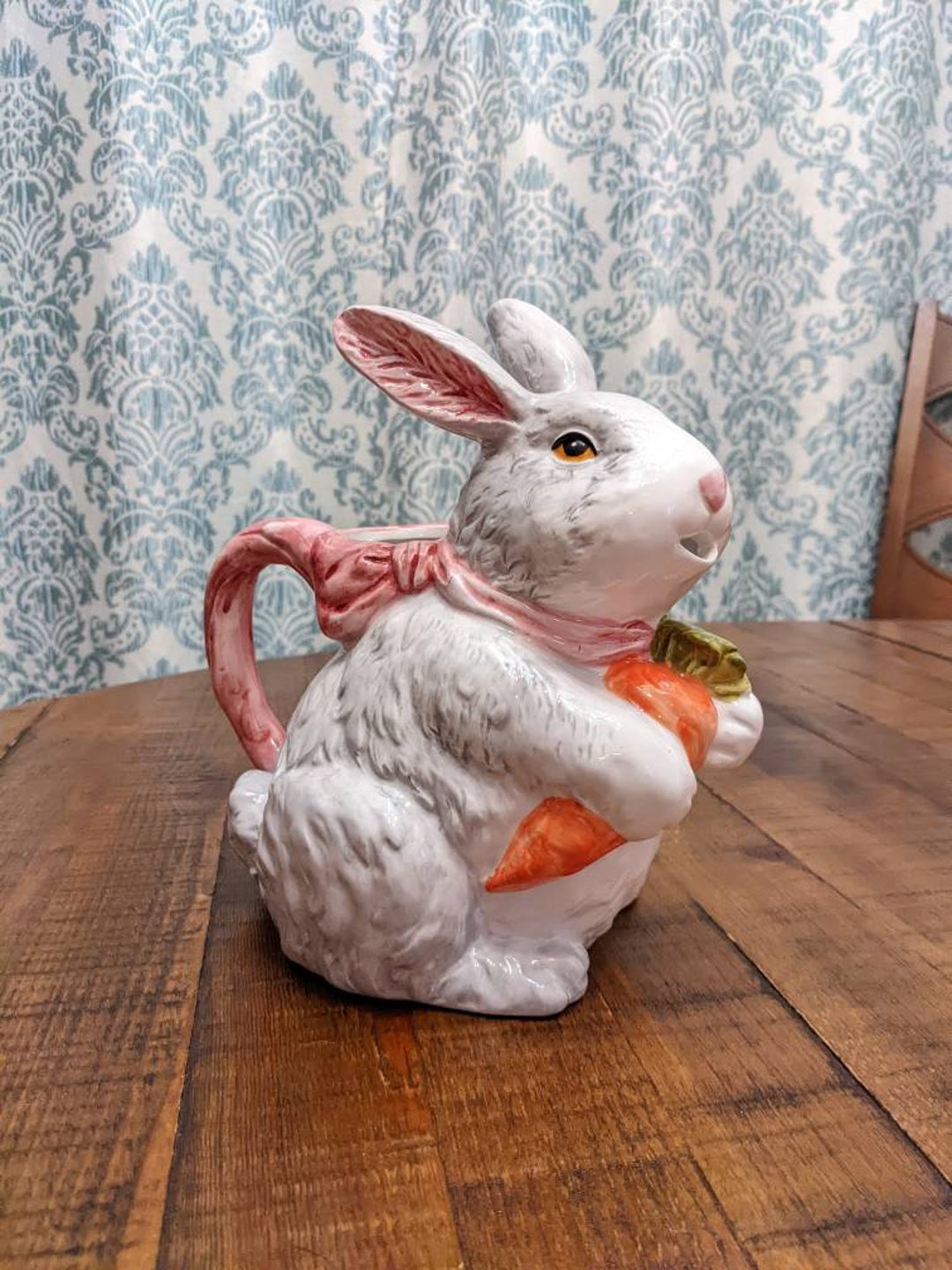 Ceramic Bunny Teapot With Carrot Taiwan Bunny Teapot Easter Decor Tea ...