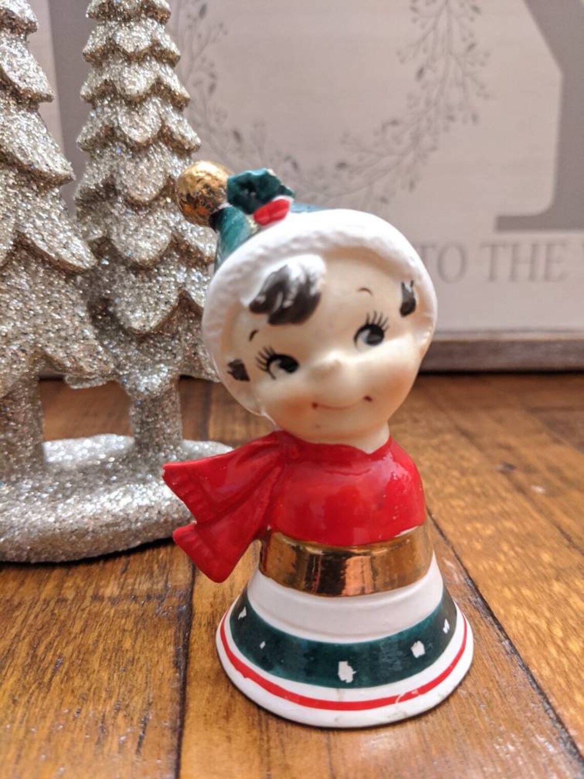 Lefton Elf Bell Ceramic Elf Collectible Christmas Figurine - Etsy