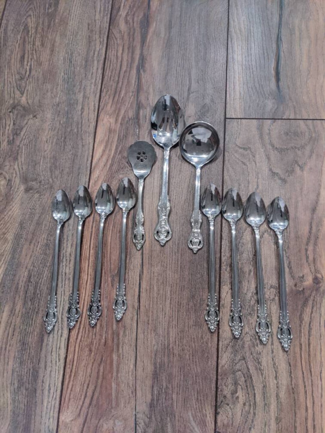 Elegant Flatware Spoon Set Silverware Set Stainless Flatware With Holes ...