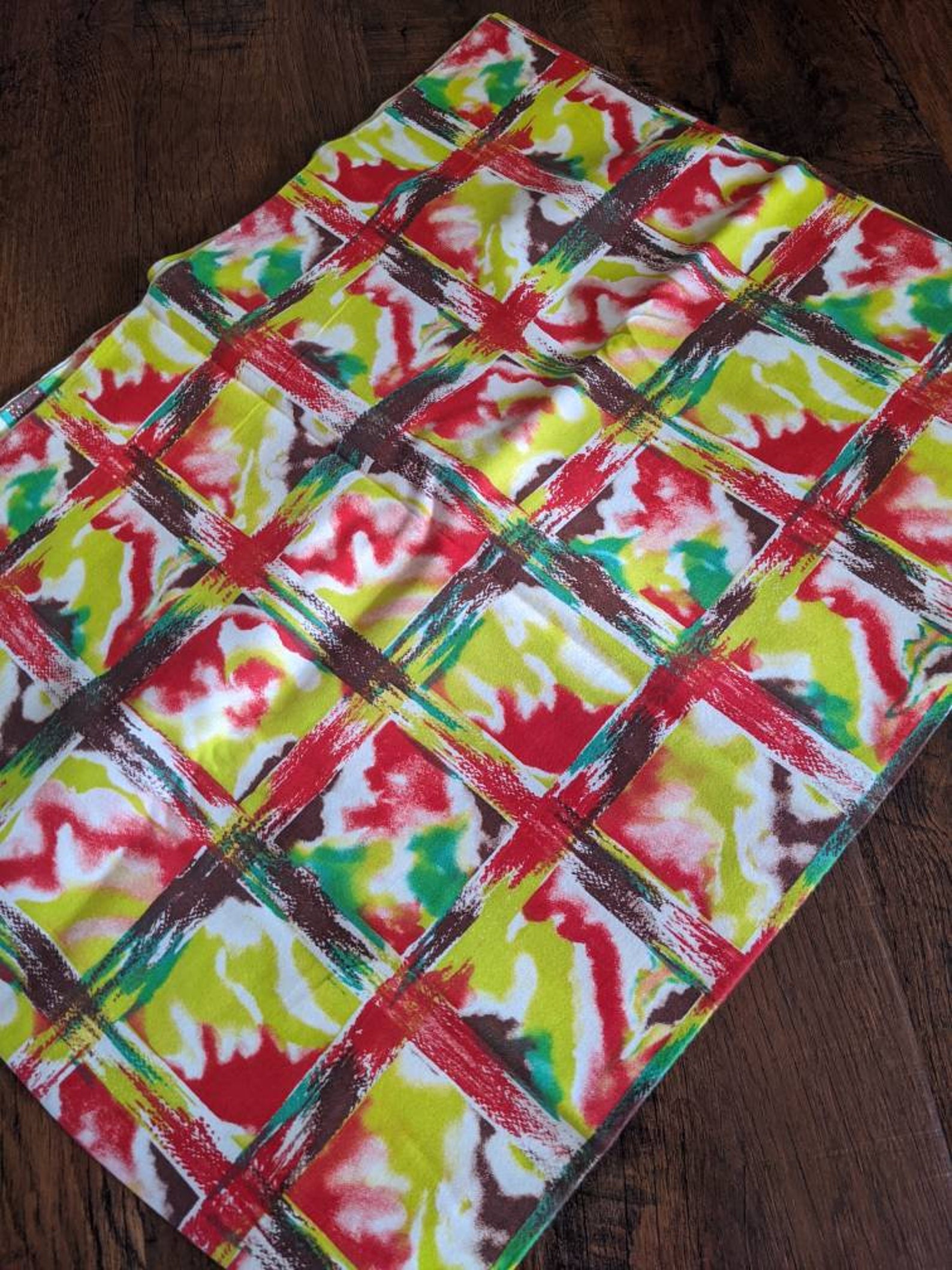 Vintage Funky Fabric Colorful Vintage Fabric Psychedelic - Etsy