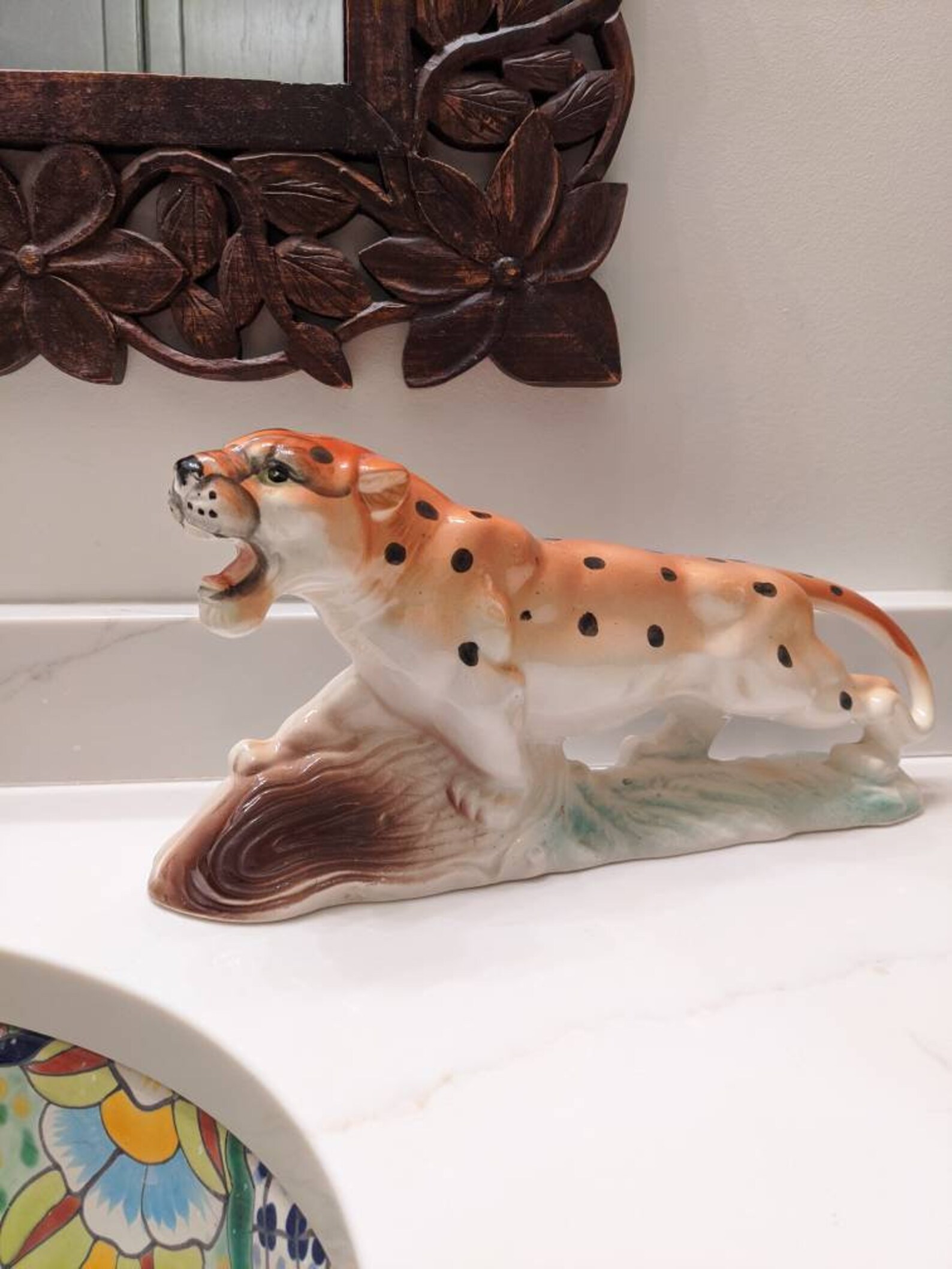Ceramic Tiger Zoo Animals Authentic Tiger Safari Decor Tiger - Etsy
