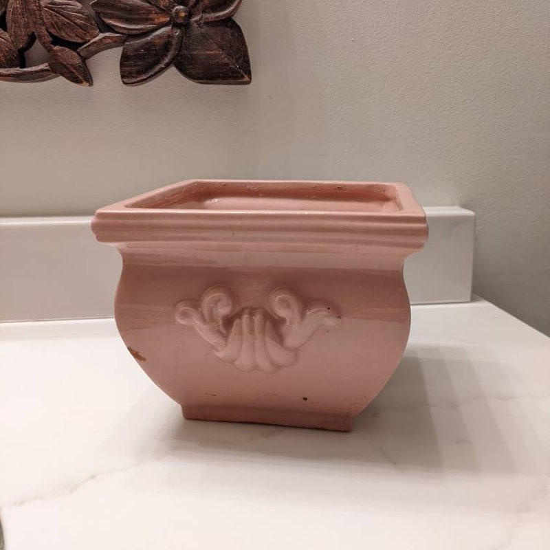 Pink Ceramic Planter - Etsy