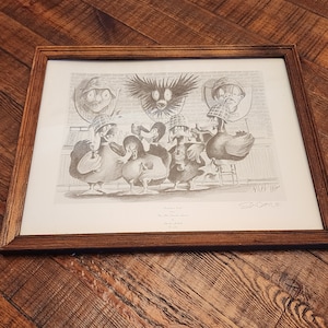 Seasons End From the Art-ducko Series Signed by Spider Johnk 1984 Wood ...