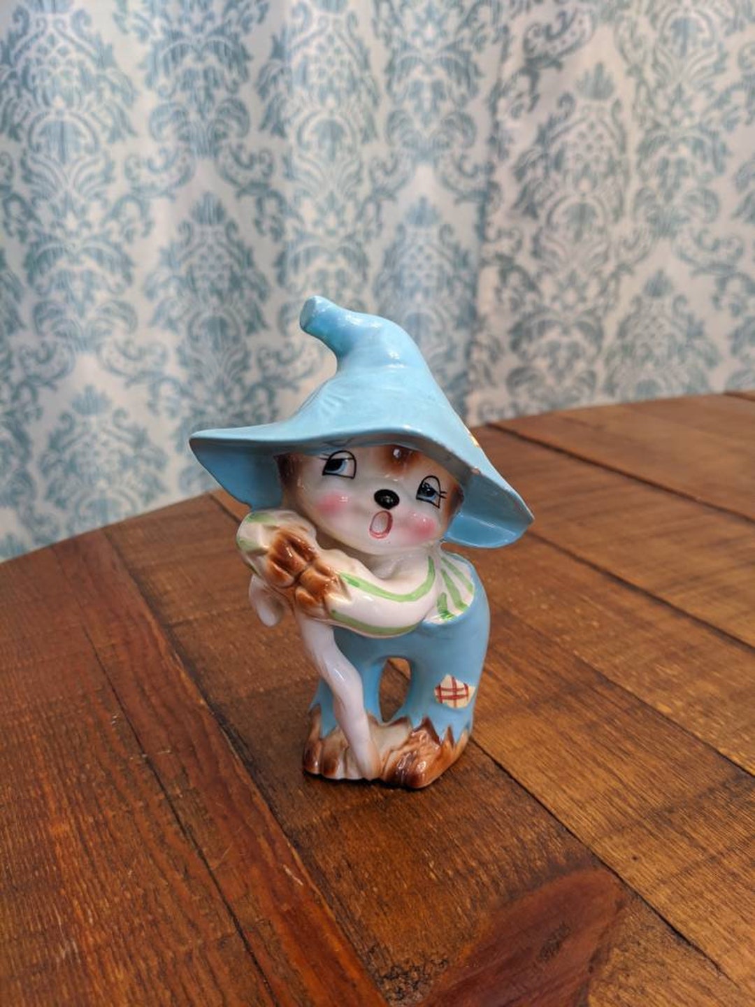 Hobo Bear Figure Ceramic Bear With Walking Stick Kitschy Collectible ...