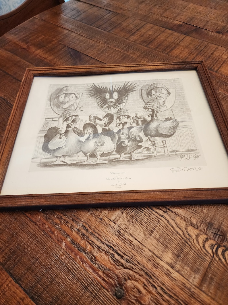 Seasons End From the Art-ducko Series Signed by Spider Johnk 1984 Wood ...