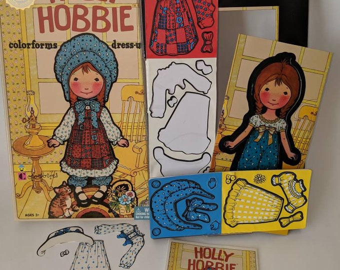 Holly Hobbie Dress up Set Colorforms Paper Dolls Collectible Holly ...