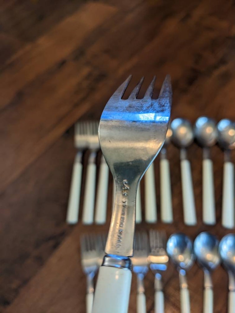 Anacapa Plastic Handled Flatware Cream Colored Silverware - Etsy