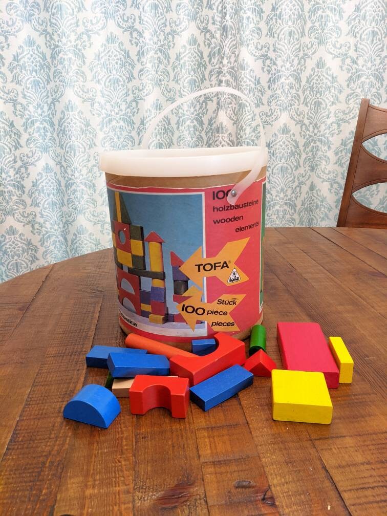 Holzbausteine Wooden Elements Building Blocks Tofa Blocks Czechoslovakia Toys Learning Toys Thinking Toys Creative Toys Etsy UK