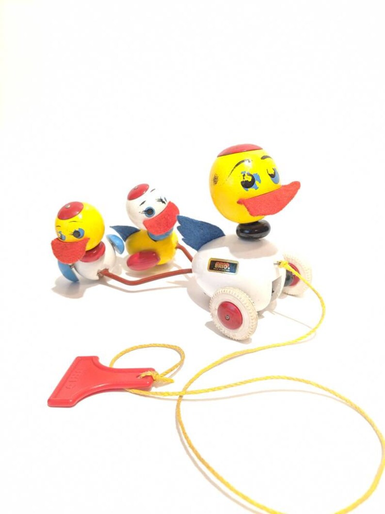 Brio Pull Ducks Wood Ducks Pull Toys Walking Toys Retro Wood - Etsy