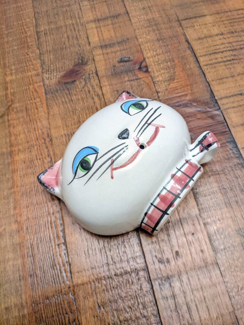 Holt Howard String Cat Ceramic Cat Face That Holds String | Etsy
