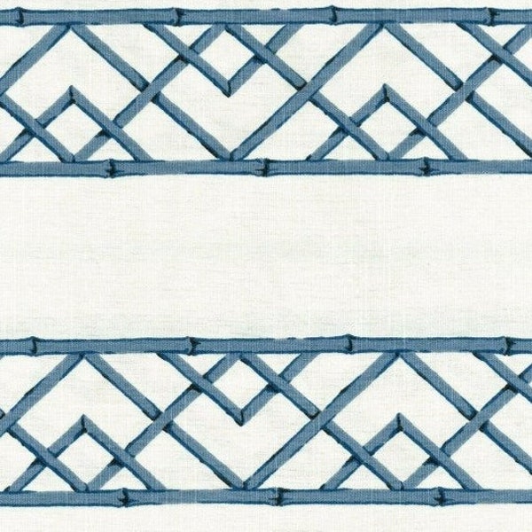Blue Lattice Fabric - Etsy