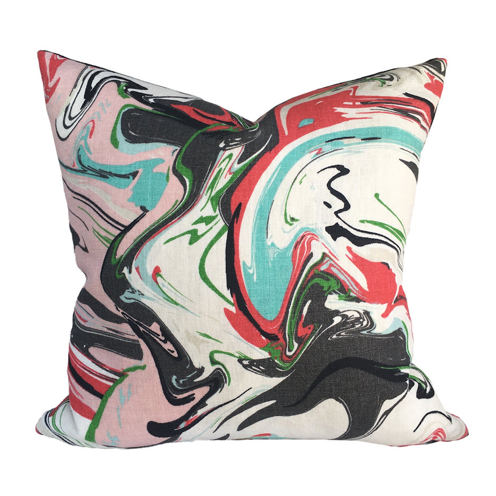 Kate Spade Designer Pillow Cover Marble Swirl in Multi by - Etsy