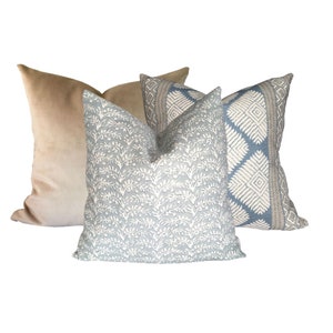 Vita Designer Pillow Cover in Ice Blue Sofa Cushion Covers Light Blue ...