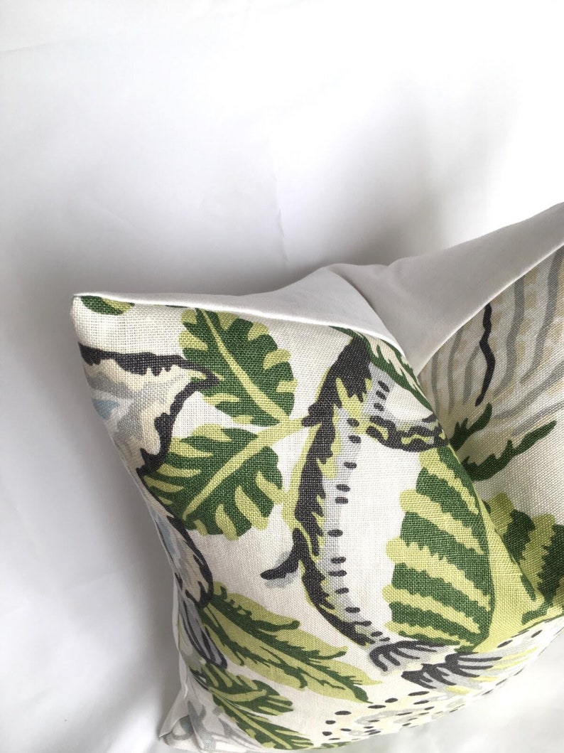 Thibaut Mitford Designer Pillow Cover in Colorway Green and - Etsy