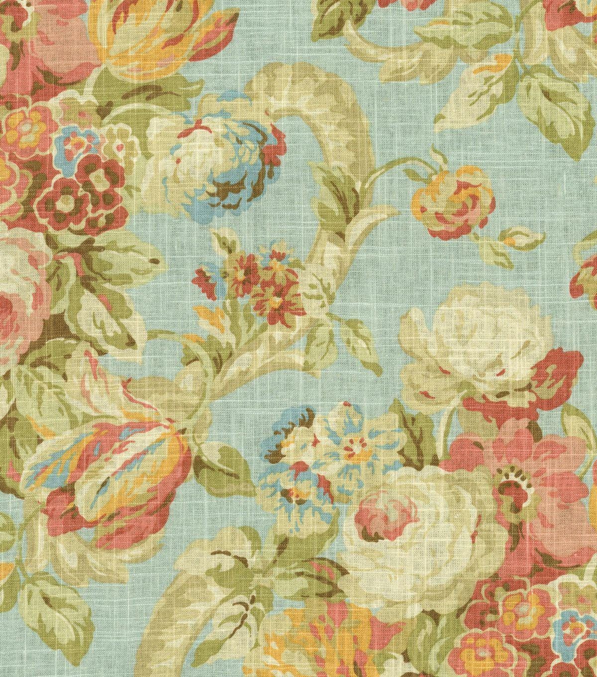 Waverly Rose Pillow Cover Spring Bling Blue Pink Sofa Cushion Country ...