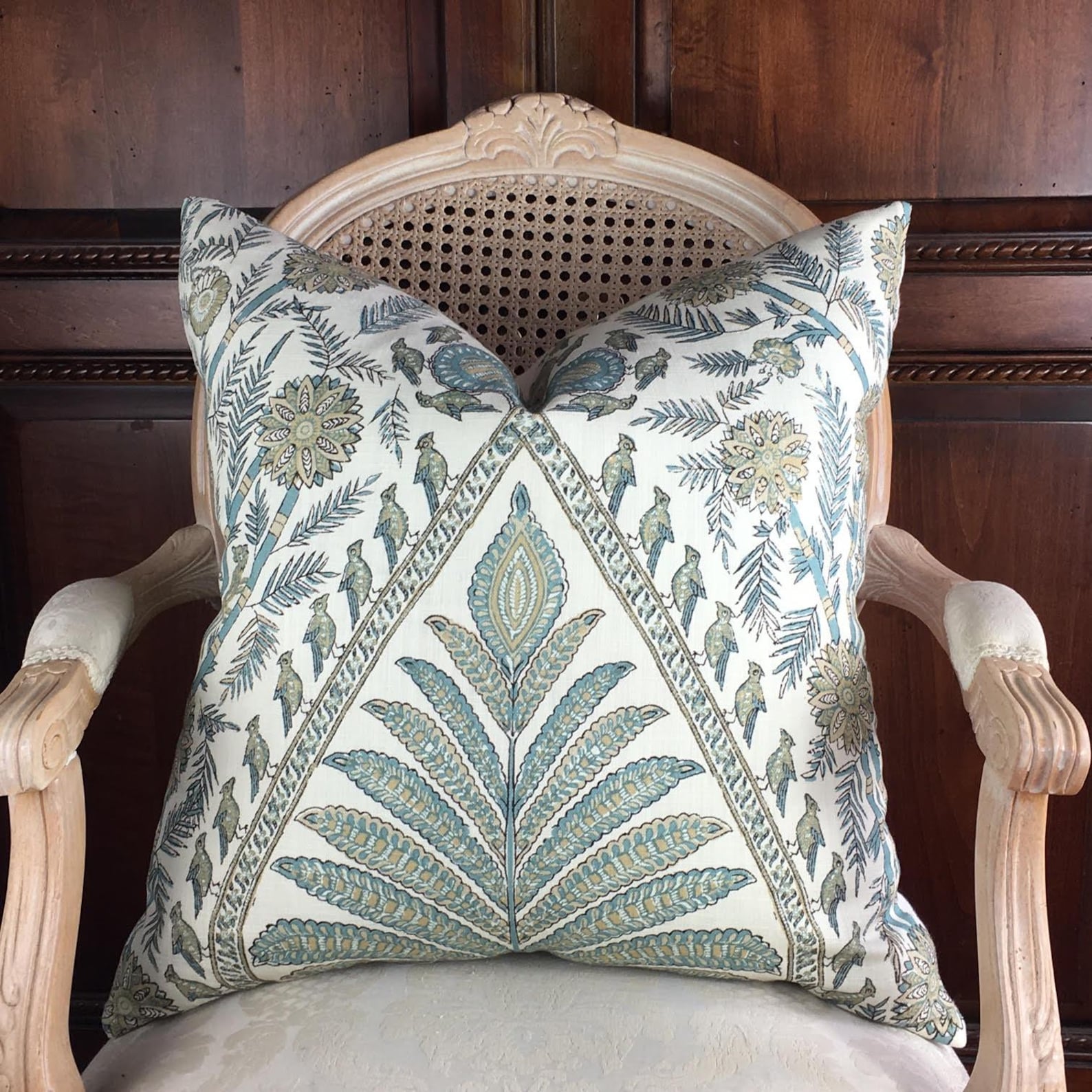 Blue Pillow Thibaut Palampore Designer Pillow Cover Robin's Egg Blue ...