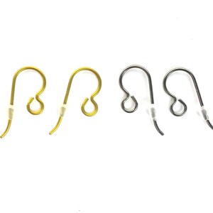Pure Titanium Ear Wires Gold Tone Available - Etsy