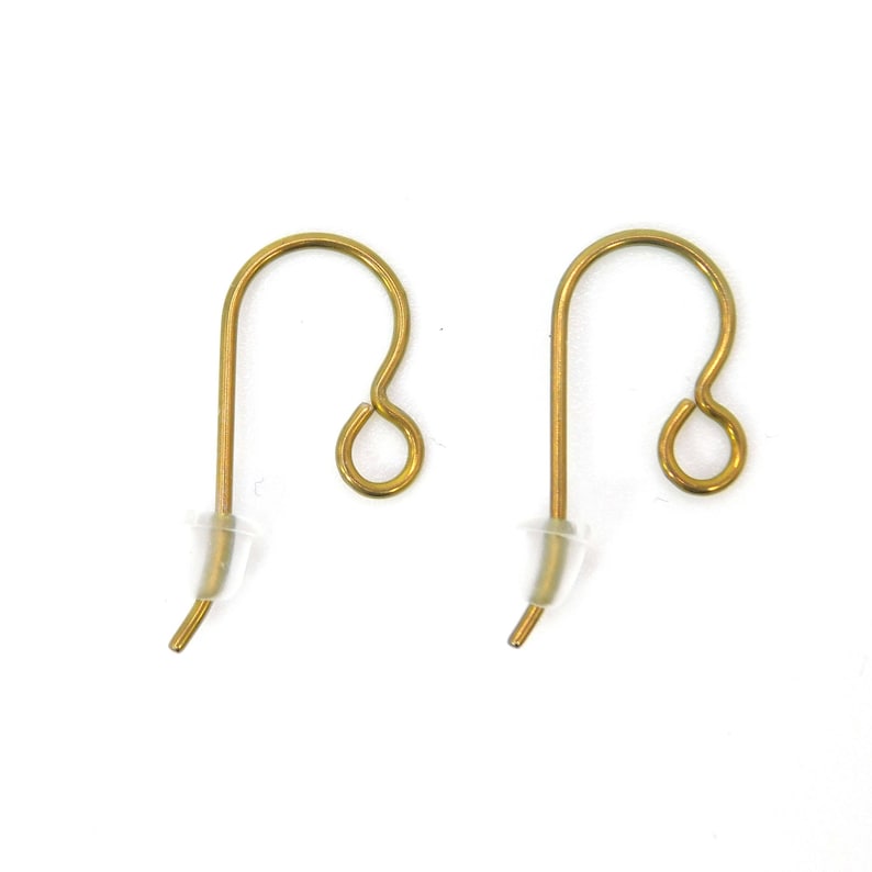 Pure Titanium Ear Wires Gold Tone Available - Etsy