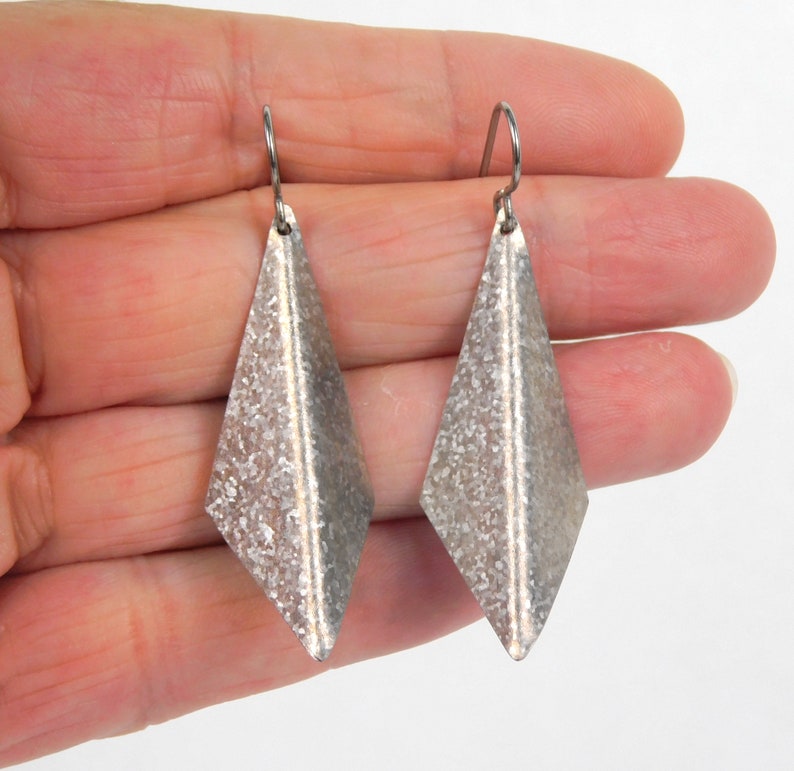 Krystal Titanium© Inverted Bent Kite Earrings - Etsy