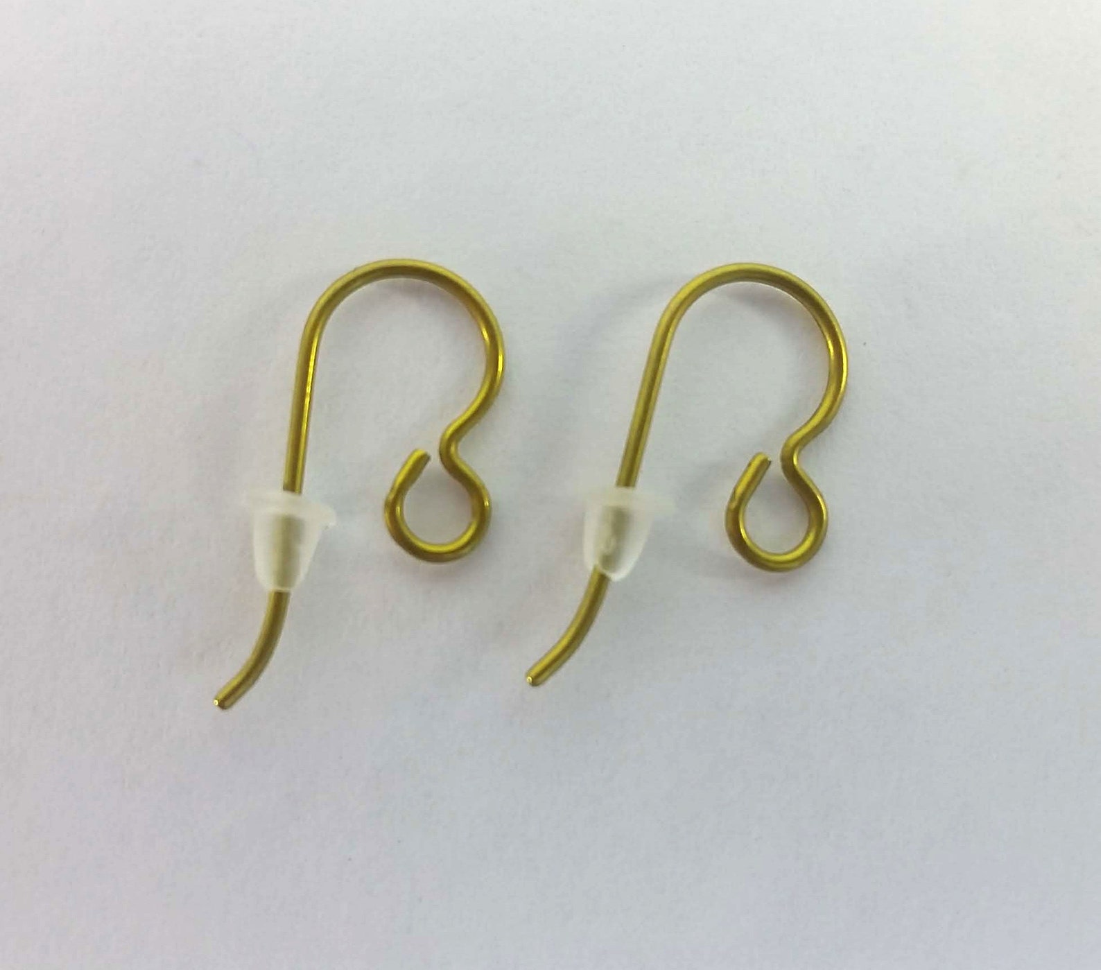 Pure Titanium Ear Wires Gold Tone Available - Etsy