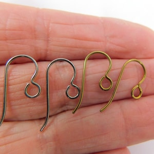 Pure Titanium Ear Wires - Gold Tone Available - Etsy