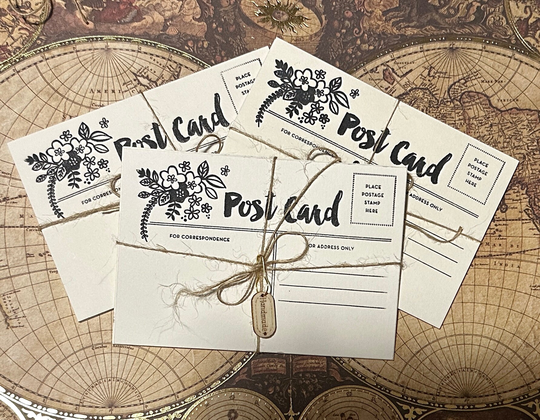 Watercolor Postcards Straight Edges - Etsy