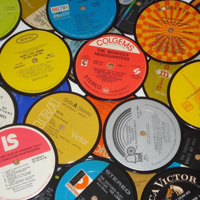 60s Record Coasters Set - Etsy
