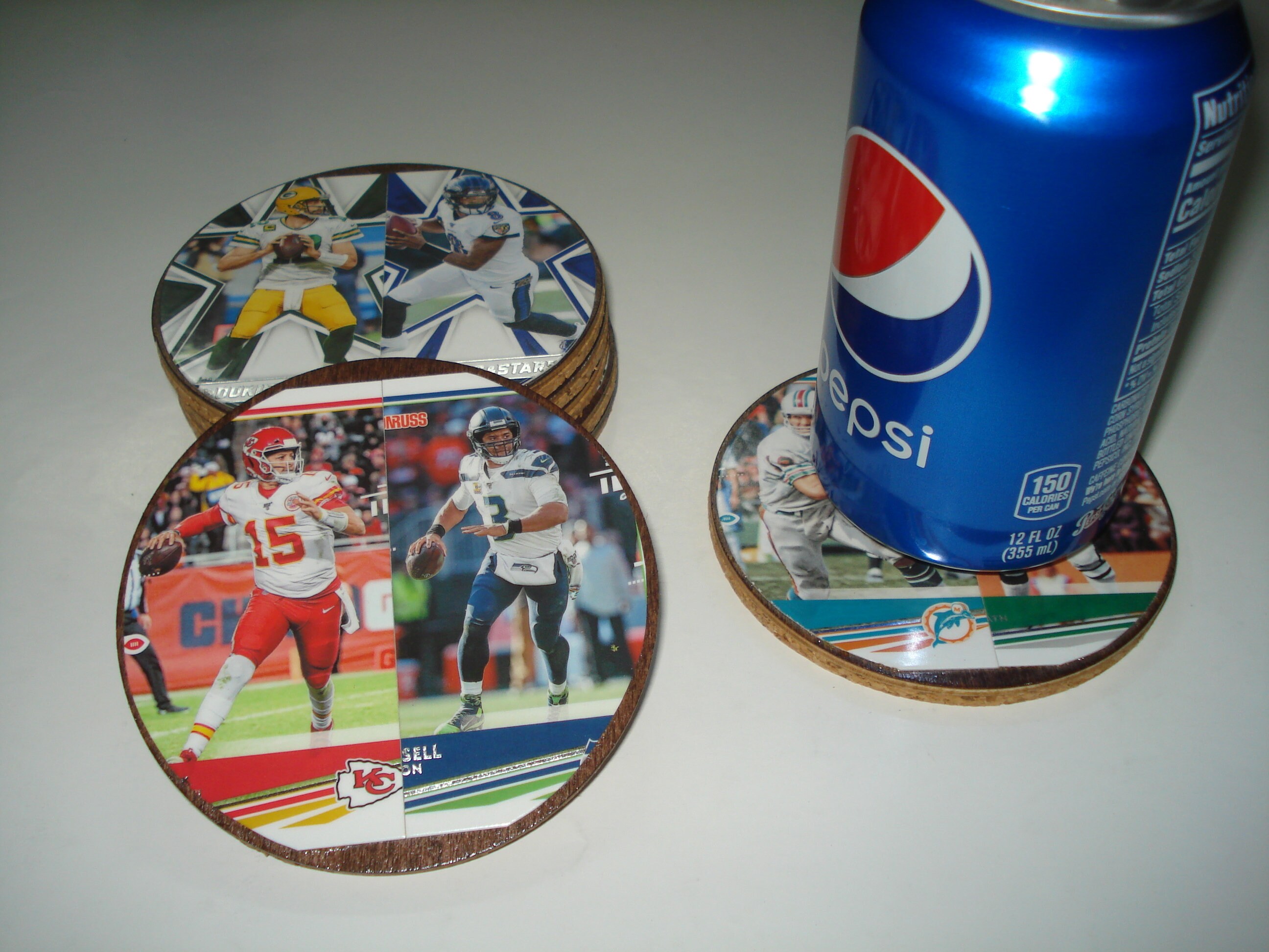 Football Card Coasters, Man Cave gift, Sports fan gift, Football ...