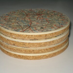 Vintage Texas Map Coasters, Round Coasters for Drinks - Etsy