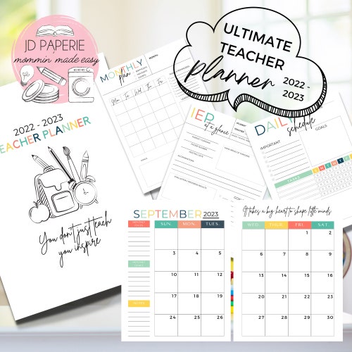 Teacher Planner 2022-2023 Printable Lesson Planner Teaching - Etsy