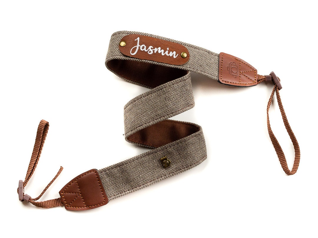 Personalized Camera Strap Camera Strap With Name Beige/brown ...