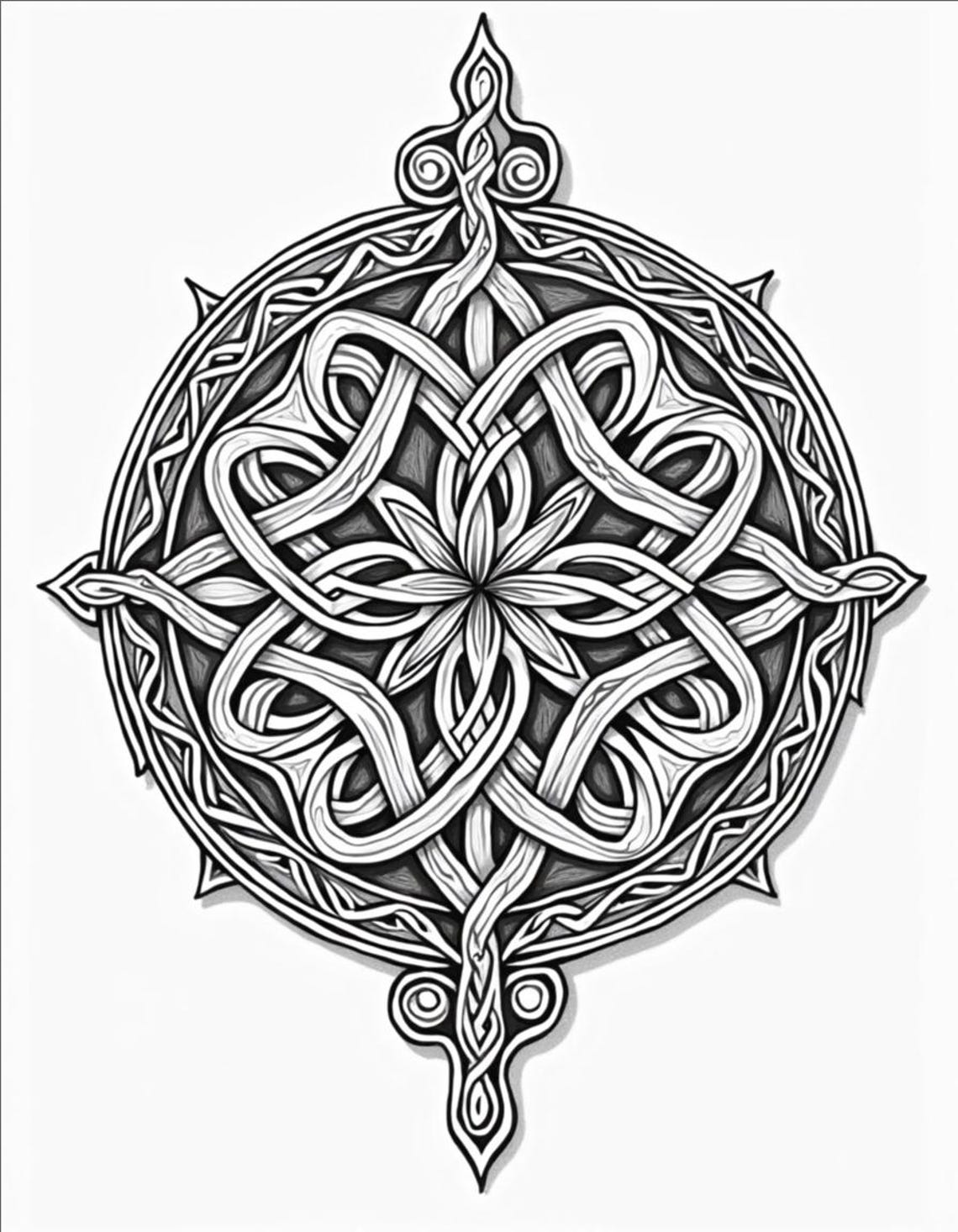Set of 10 Celtic-based Line Art Designs for Pyrography, Woodburning and ...
