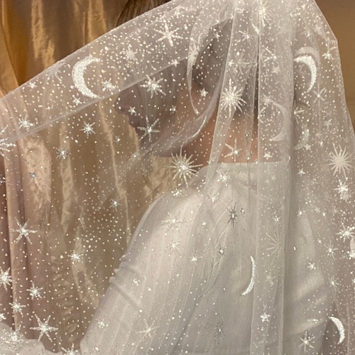 Star Veil Celestial Bridal Veil Wedding Veil With Stars - Etsy