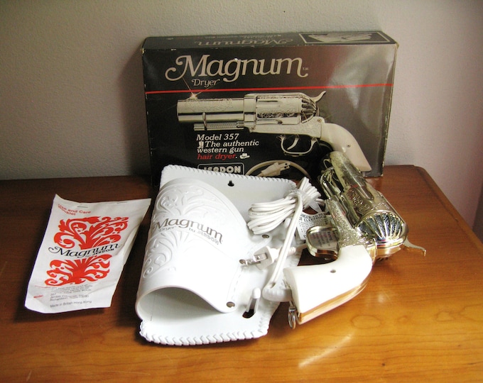 Unused Vintage 357 Magnum Hair Dryer, Made by Jerdon, Gun Blow Dryer ...