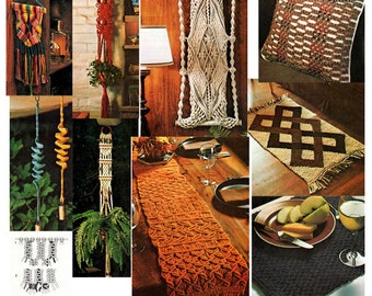 Vintage Macrame Table Runner Pattern Instant Download PDF Pattern Book ...