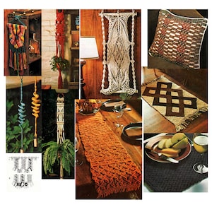 Vintage Macrame Table Runner Pattern Instant Download PDF Pattern Book ...