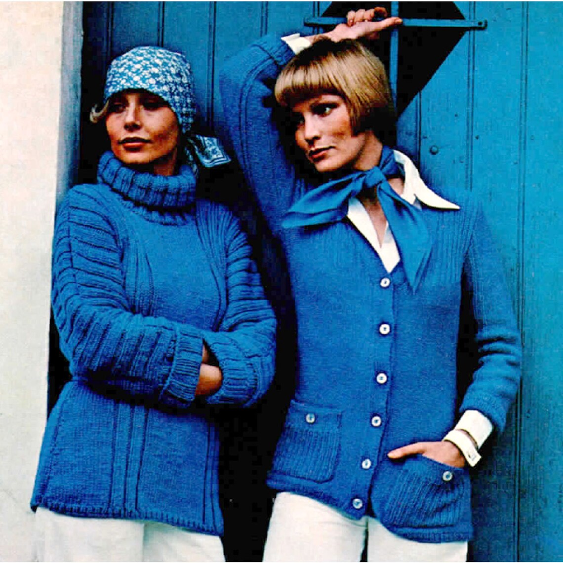 Vintage Knit & Crochet Sweater Patterns, 14 Designs Included (PDF ...