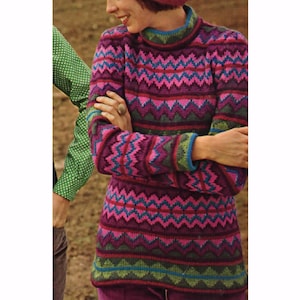 PDF 1970s 3 Jacquard Sweaters Patterns Instant Download Pullover, Long ...