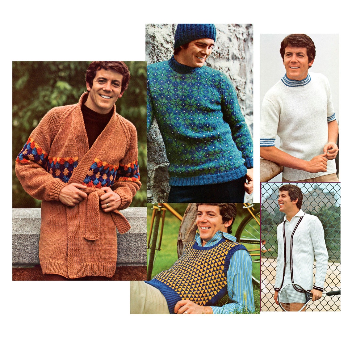 PDF Mens Cable Knit Cardigan Sweater Pattern - 5 Sweater Pattern Book ...