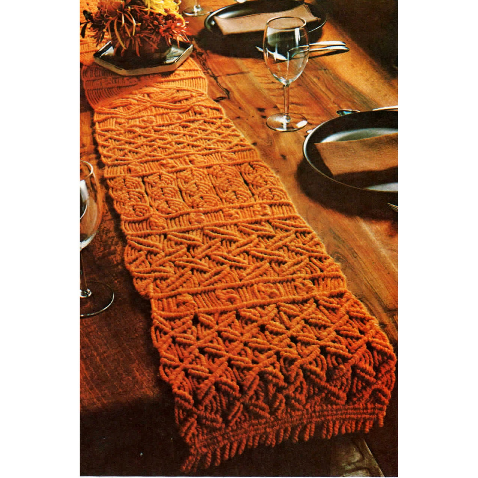 Vintage Macrame Table Runner Pattern Instant Download PDF Pattern Book ...
