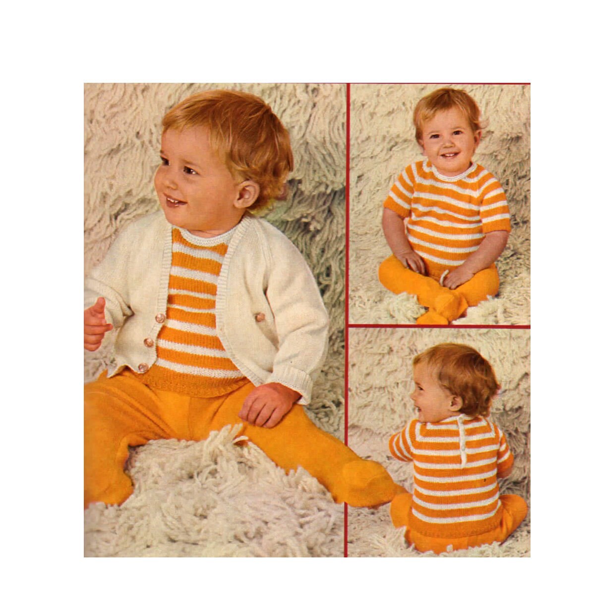 PDF 22 Patterns Vintage 1970s Striped Toddler and Baby Outfits ...