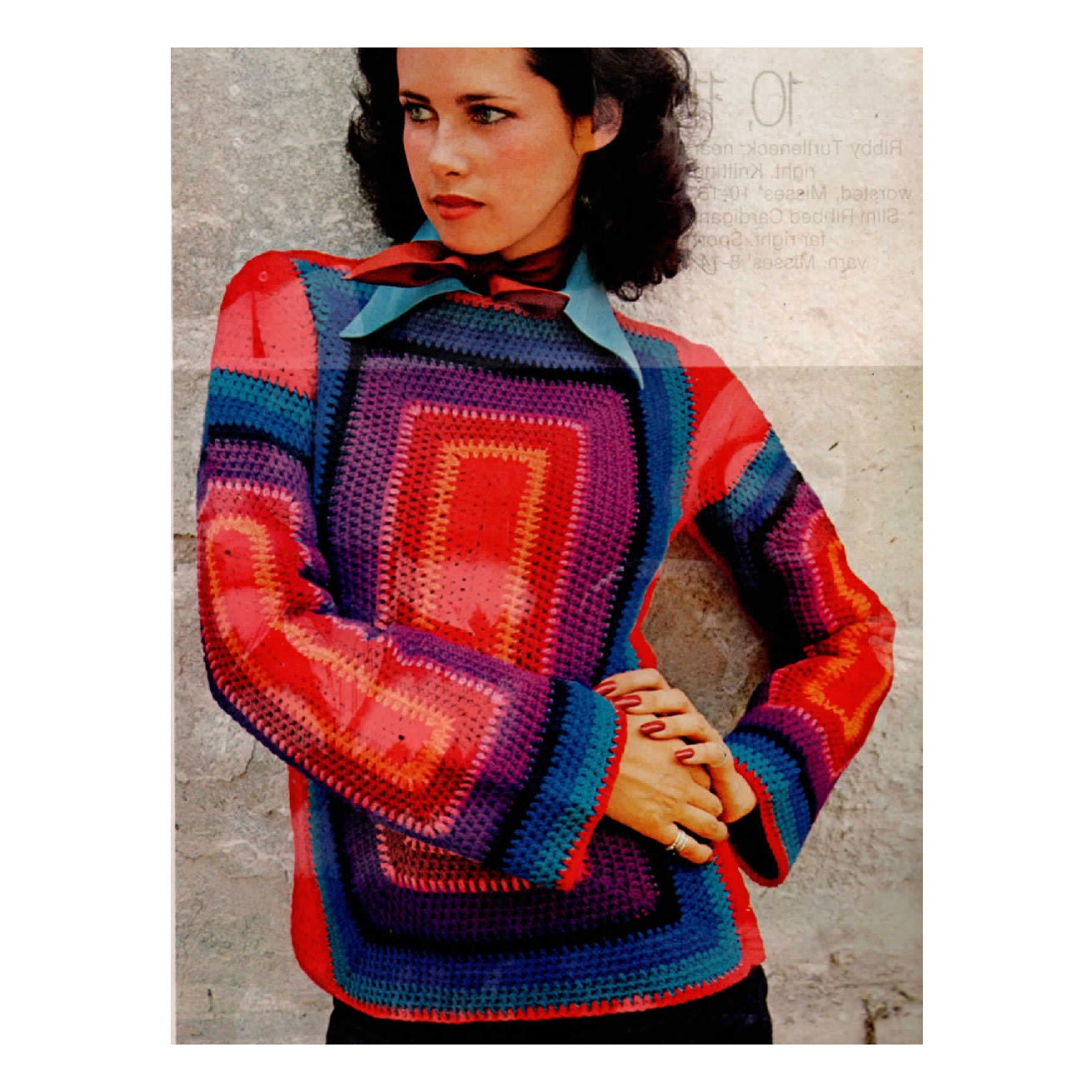 PDF Womens Colorful Crochet Pullover Sweater Knit & Crochet Patterns ...